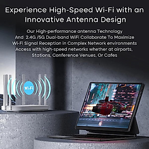 Cuifati 2 in 1 Tablet Laptop, 2K IPS Win 11 Office & Gaming Tablet 16GB Ram, 1TB Solid State Drive, Dual Camera, WiFi & Bluetooth, USB3.0 DC Type C Memory Card 3.5mm AUX