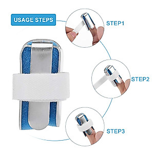 Zyyini Finger Splints, 4-Sided Aluminium Finger Hand Splint Finger Support Brace for Broken Fingers Joint Protection Finger Injury Protector(S)