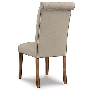 Signature Design by Ashely Harvina French Country Tufted Upholstered Dining Chair, 2 Count, Beige
