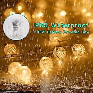 Big Globe String Lights Fairy Lights Battery Operated 21FT 60LED Bubble Ball,lamp String Waterproof Indoor Outdoor Hanging Lights Decorative Christmas Lights for Home Party Patio Garden Wedding