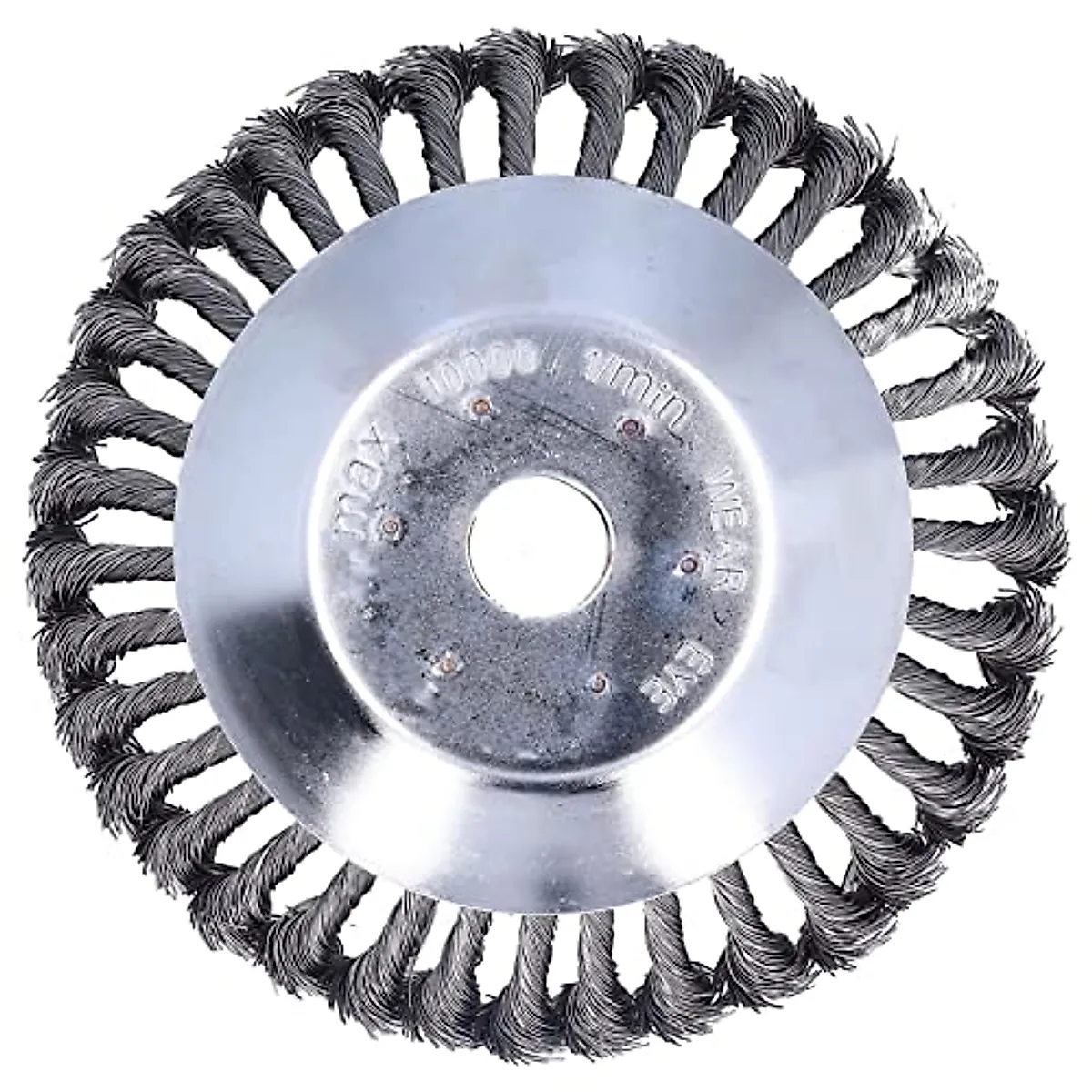 AMONIDA Twisted Knot Wire Wheel, 8in Garden Grass Brush Cutting Head Stainless Steel Polishing for Dust Removal for Lawn Mower