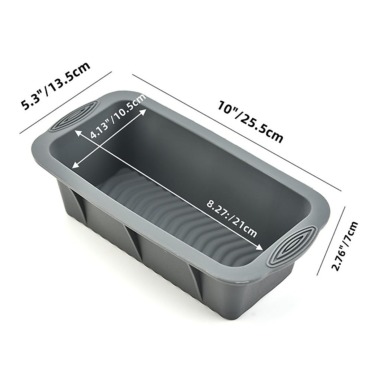 XZJMY 2 Pack Silicone Square Cake Pan,8x4 Inch Bread Loaf Pans,Silicone Baking Pan Non-Stick, Easy Release,Baking Pan for Baking -for Homemade Bread,Toast, Cakes (Silicone, 8x4)