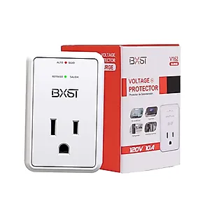 BXST Refrigerator Surge Protector Round Plug Appliance Surge Protector Surge Protector for Home Office 1 Outlet Portable Surge Protector Power Strip 120V 10A(ETL)