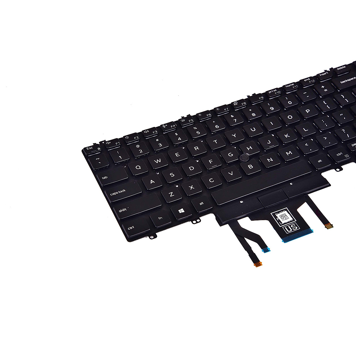 Replacement Keyboard for Dell Latitude 5500 5501 5510 5511, Precision 3540 3541 3550 3551 Series Laptop with Backlit with Pointer US Layout P/N: 0MMH7V NSK-EX0BC PK132FA1B00