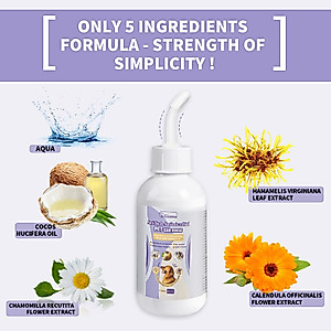 Dog Ear Cleaner, Dog Ear Cleaning Solution for Dog Ear Infection Treatment, Soothes Ear Inflammation, Itch Relief, Removes Wax, Odor, with 10 Cotton Swabs