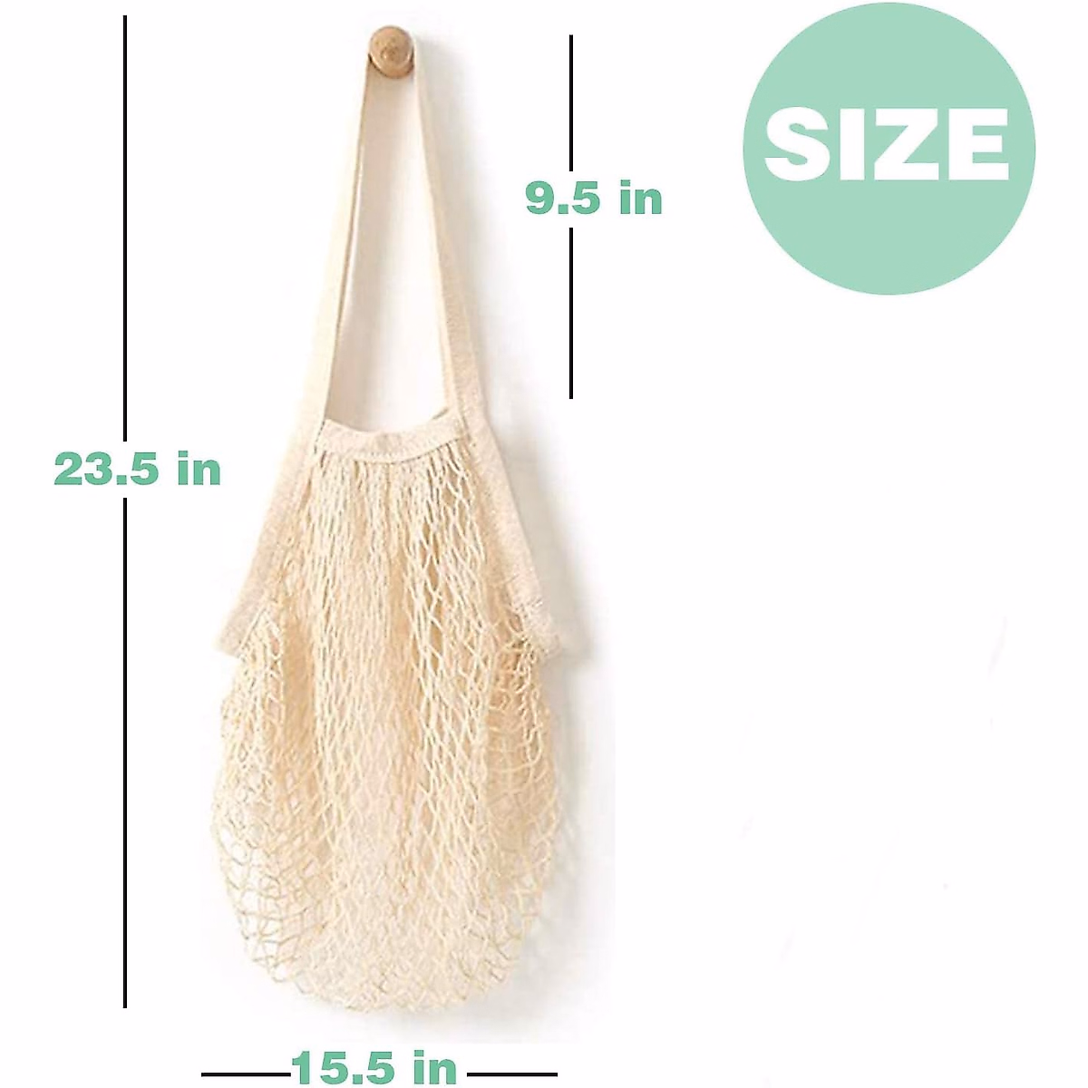 YOYI YOYI Reusable Produce Bags Cotton Mesh Grocery Bags,Washable Portable Vegetable Bag, 100% Cotton Mesh String Organizer Shopping Bag Handle Net Tote(2 Piece yellow Large)