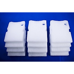 LTWHOME White Fine Filter Media Fit for Hydor Professional Canister Filter 450/600 (Pack of 12)