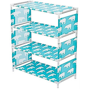 llibnn Shoe Rack,Non-Woven 4-Tier Dust-Proof Shoe Standing Storage Tall Shoe Organiser with Waterproof Fabric Tiers Simple Assembled,462254CM (Color : F) (Color : E)