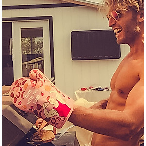 Dude with The Food Oven Mitt Funny Meat Chef BBQ Protein Graphic Kitchen Glove Funny Graphic Kitchenwear Fitness Funny Food Novelty Cookware Pink Oven Mitt