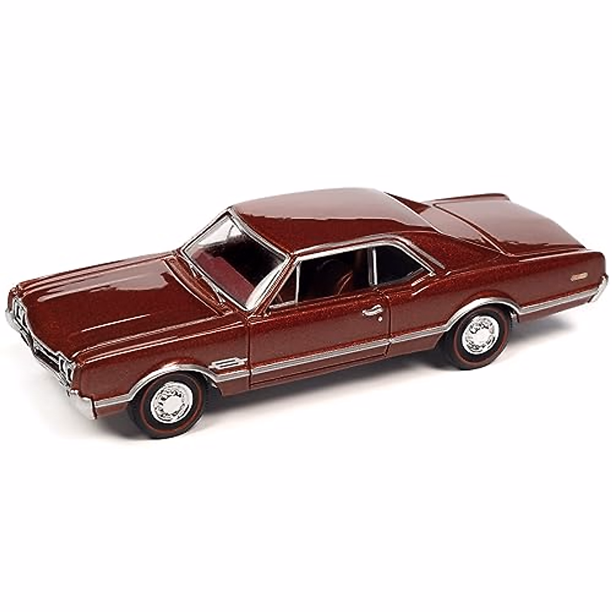 1966 442 Autumn Bronze Metallic with Red Interior Vintage Muscle Limited Edition 1/64 Diecast Model Car by Auto World 64402-AWSP132A