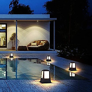 ZMY Modern Industrial Minimalism Pole Lantern Outdoor Waterproof Rust-Proof Column Lamp Villa Fence Garden Door Post Lighting Courtyard Home Pillar Light Pathway Illumination E27 Edison