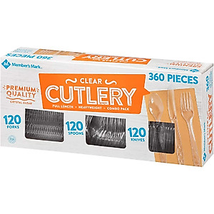 Full length - Member's Mark Clear Cutlery Combo Pack - 360 ct.