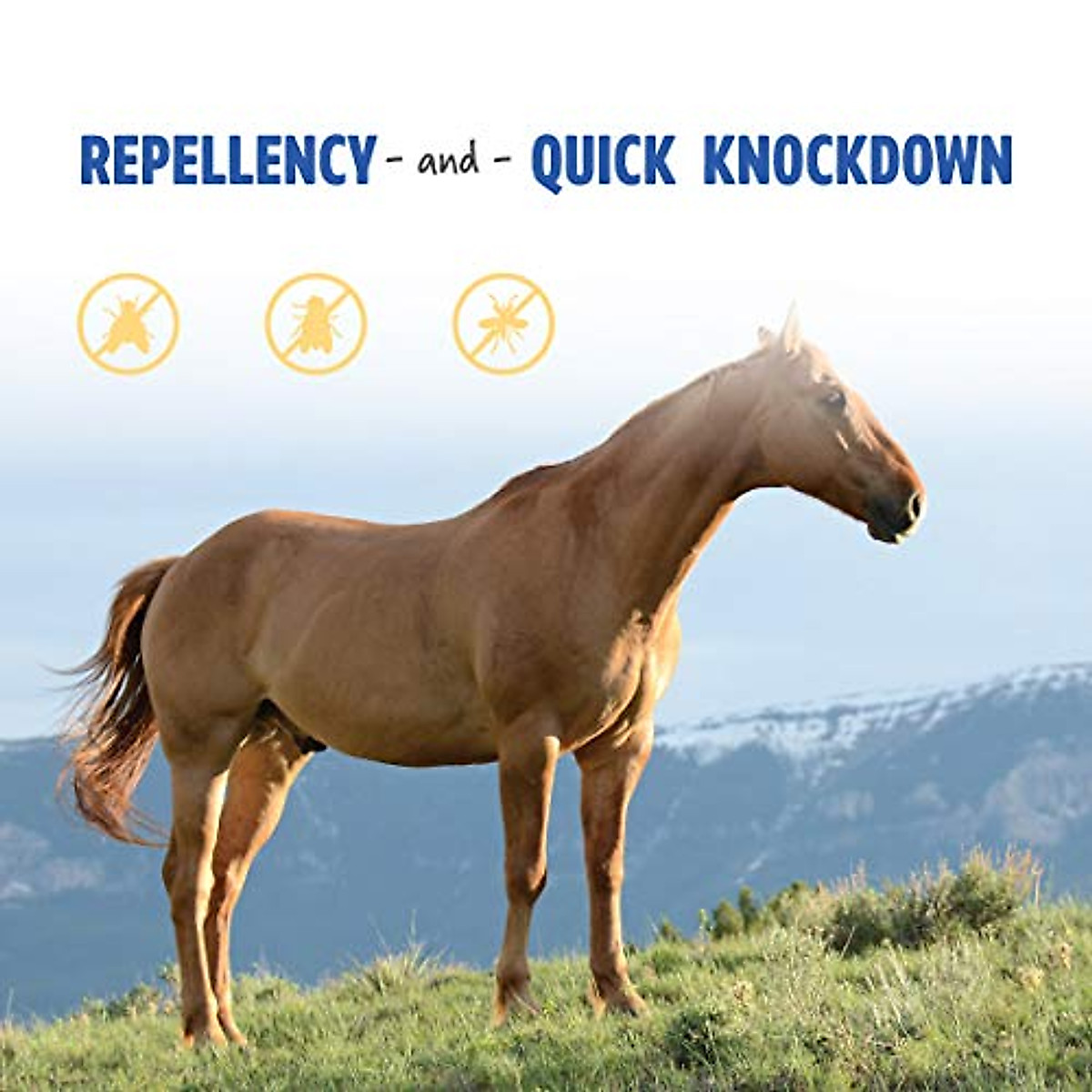 Manna Pro Opti-Force Fly Spray | Sweat Resistant for Horses and Ponies | Provides Repellency and Quick Knockdown from Biting and Nuisance Flies | 1 Gallon