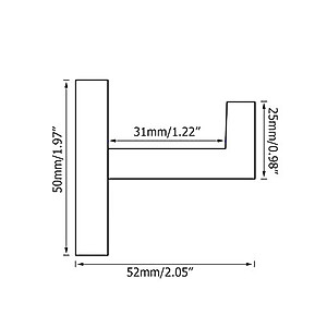 Kenivix Matte Black Towel Hook Bathroom Coat/Robe Clothes Hooks Kitchen Wall Hanging Hooks Wall Mount SUS 304 Stainless Steel 2 Pack