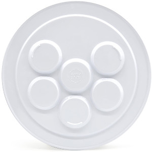 The Dreidel Company Passover Seder Plate Melamine Seder Plate Spring Garden Design, Traditional Kaarah For Pesach 12" (Single)