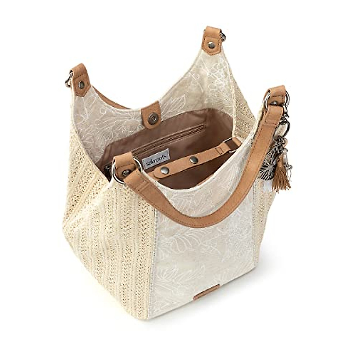 Sakroots womens Roma Straw Shopper, White Flower Blossom, One Size US