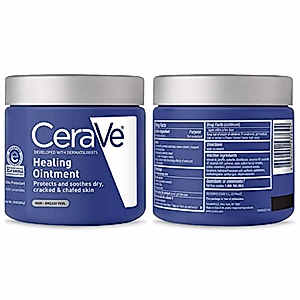 CeraVe Healing Ointment Bundle - Conatins 12 oz Tub and 1.89 oz Travel Size Tube - Protects and Soothes Dry, Cracked, and Chafed Skin