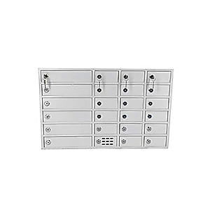 FixtureDisplays® 24-Slot Cellphone USB Charging Station Lockers Assignment Mail Slot Box  24 W x 15 H x 9" D Big (8.2") and Small (4.4") Slots 15255