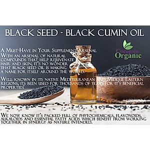 Dr Joe Lab Egyptian Black Seed Oil - Bulk 32 oz - 100% Natural, Black Cumin, Unrefined, Kalonji, Cold Pressed, Extra Virgin, Blessed, Vegan, Non GMO - Premium Grade A for Hair Skin