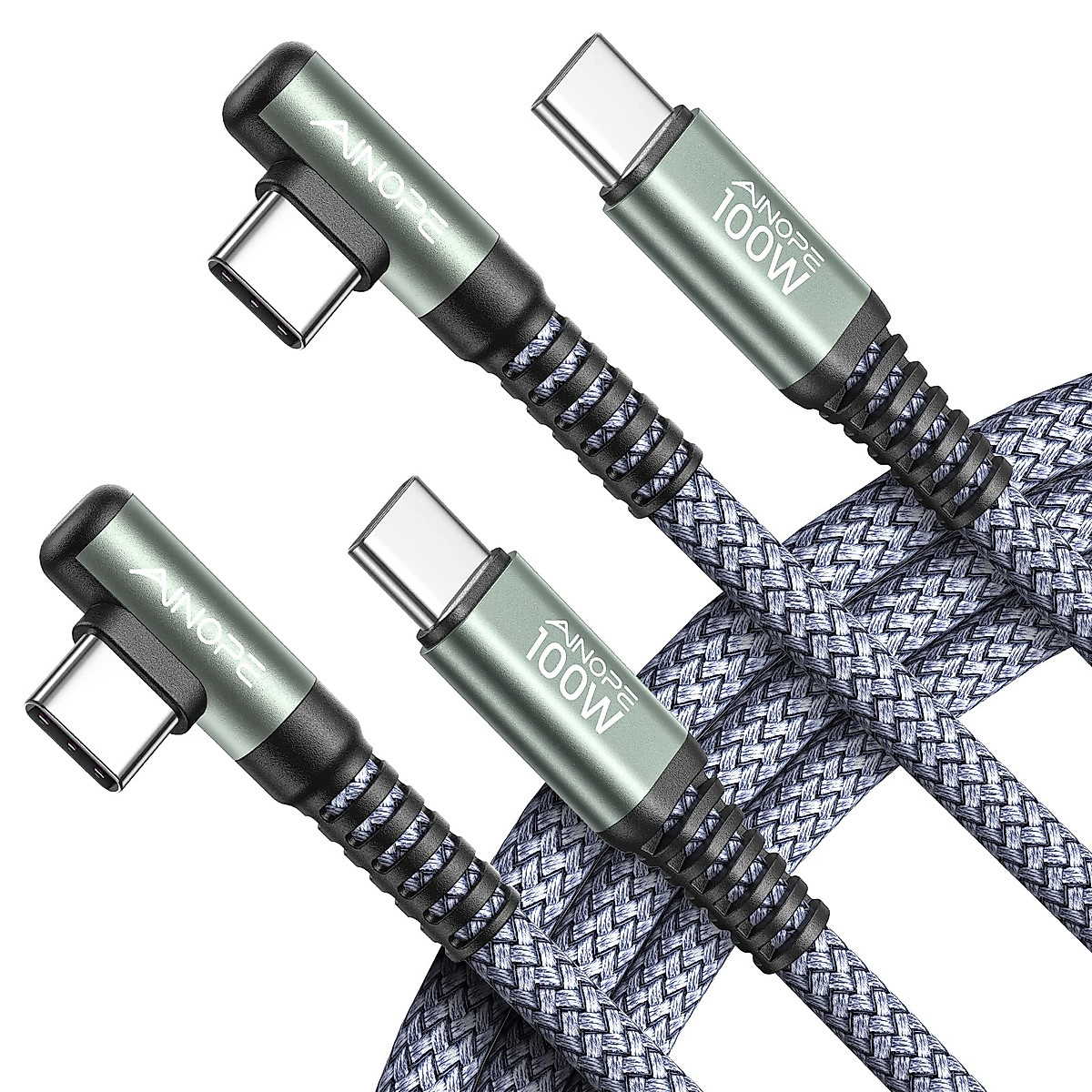 AINOPE 100W USB C to USB C Cable & Bluetooth FM Transmitter for Car Adapter