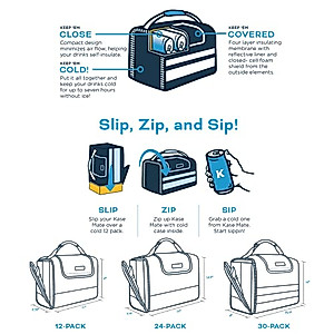 Kanga Insulated Cooler Bag - Soft Cooler Bag - 12 Pack Beer and Seltzer Drink Cooler - Insulated and Durability Tested - Kanga Kase Mate Cooler - Woody