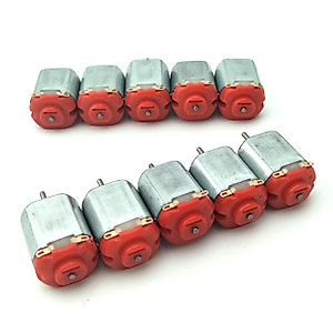 10pcs Micro 130 DC Motor Strong Magnetic Brushed Electric DC 3V -12V 25000 RPM Cars Toys Electric Motor, High Speed Torque DIY Remote Control Toy Car Hobby Motor, Metal Car Engine Motor Kit for Toys
