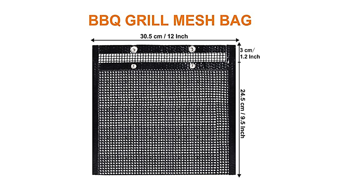 BBQ Mesh Grill Bags - Reusable & Non-Stick 3 Pack