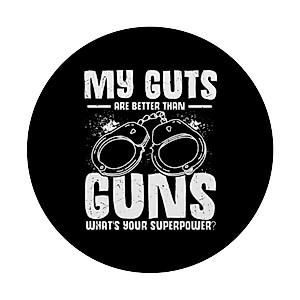 Corrections Officer Decor Gear Thin Silver Line Correctional PopSockets Swappable PopGrip