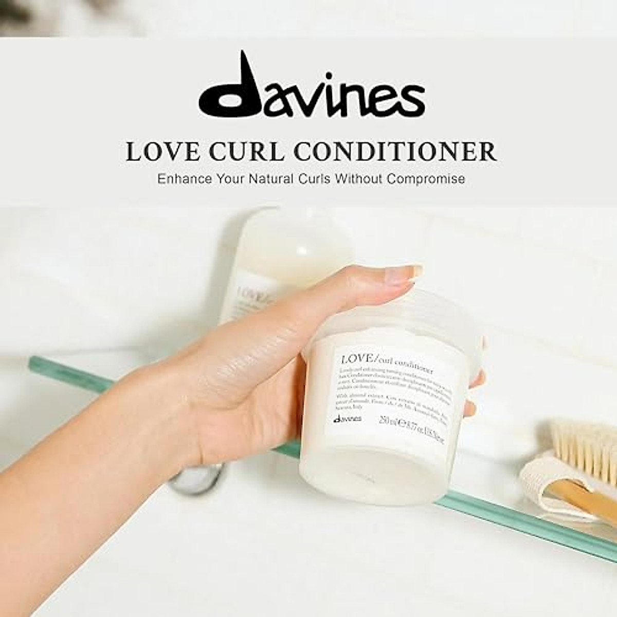 Davines LOVE Curl Conditioner | Curly Hair Conditioner for Hydrating + Elasticizing Curls | Great For Wavy and Curly Hair Types | 8.77 fl oz