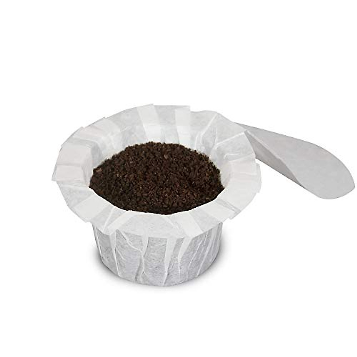Perfect Pod EZ-Cup Paper Coffee Filters with Patented Lid for Single-Serve Coffee Brewers and Coffee Pods, Compatible with Keurig, 8-Pack (400 Filters)