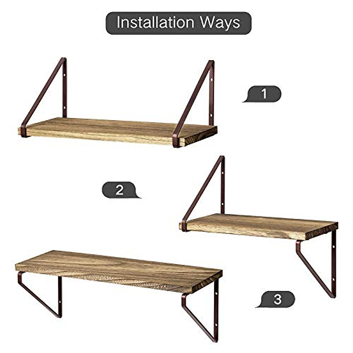 Love-KANKEI Floating Shelves Bundle（Contains 2 Items）