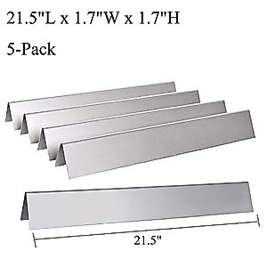 GasSaf 21.5 inch Flavorizer Bar and 27 inch Burner Tube Set Replacement for Weber Spirit E-210, S-200, S-210, E-210NG, Genesis Silver A, Spirit 500, Parts Kit Replace for Weber 7534 &7507