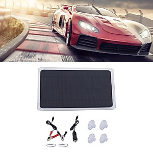 Yoidesu Solar Panel Kit 20W 12V, Solar Car Battery Charger Portable Power Backup Kit with Clip Adapter for Charging Car RV Boat Mobile Phone