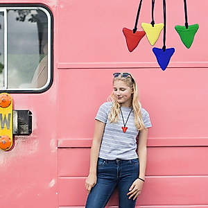 Sensory Chew Necklace for Kids and Adults, Shark Tooth Chew Necklaces for Boys Girls with Autism, ADHD, Fidgeting Needs, Sensory Chew Toys for Kids 4 Pack