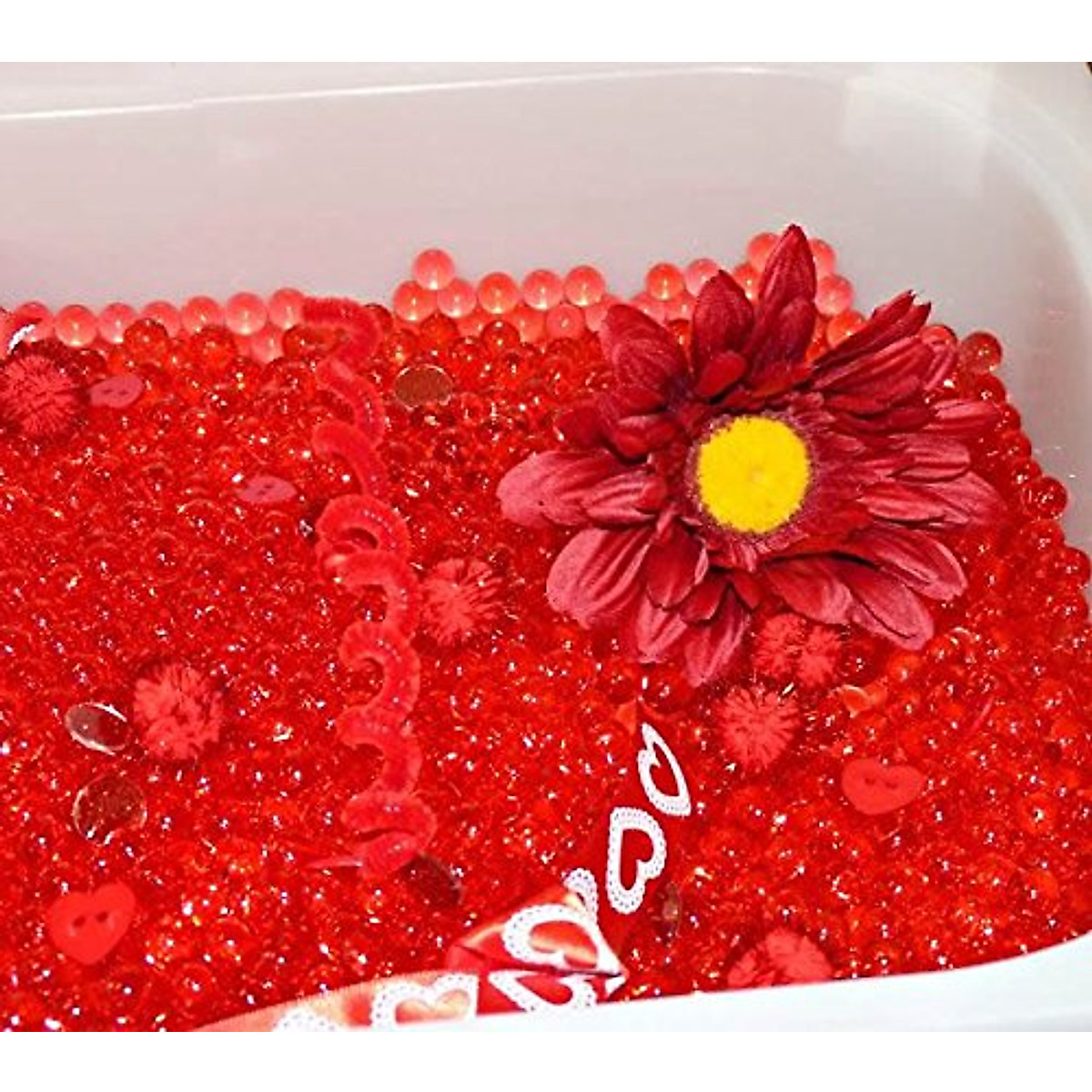 True Red Polymer Water Gel Beads for Vase Filler Table Centerpieces (8 oz. Will Yield 6 Gallons)
