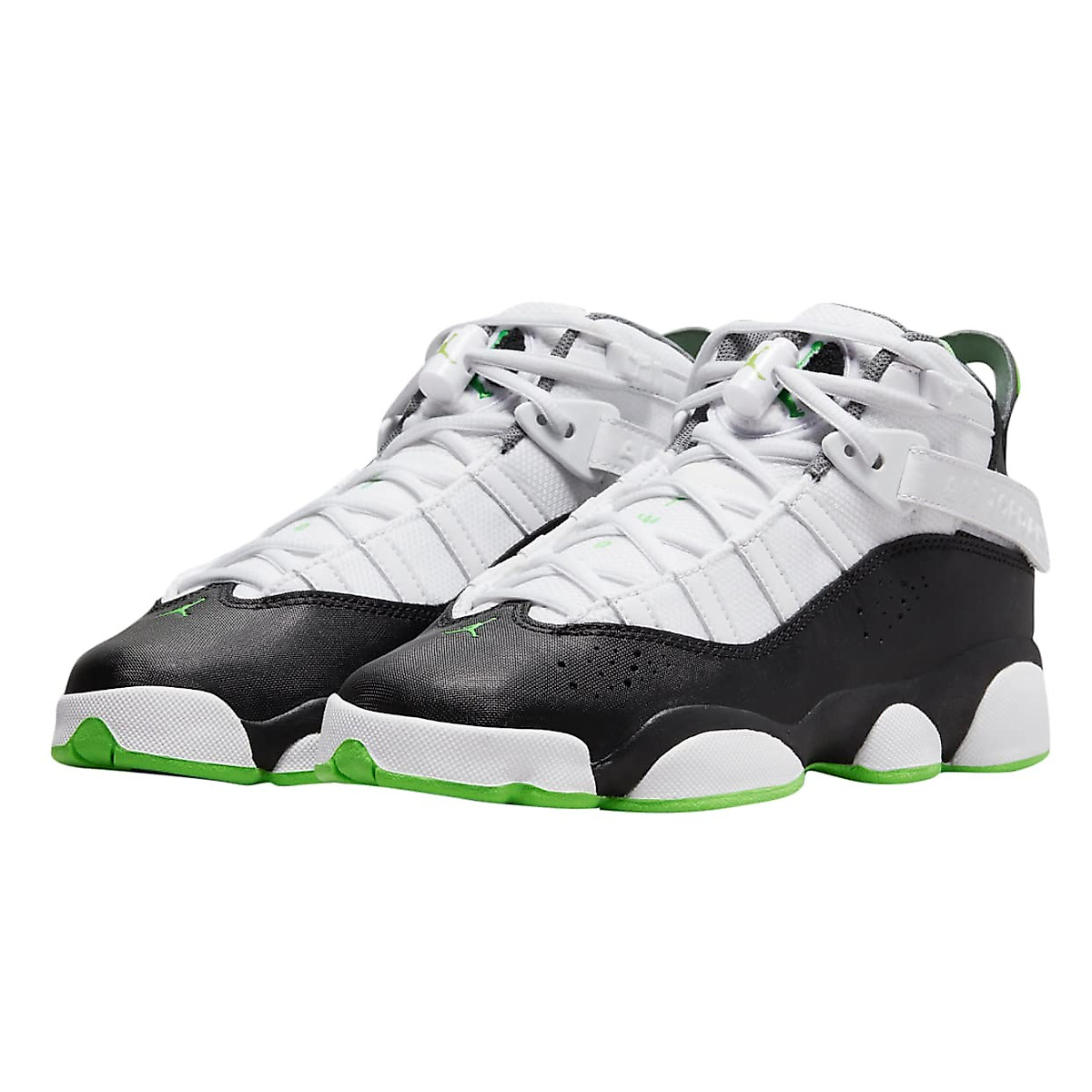 Big Kid's Jordan 6 Rings White/Green Strike-Black (323419 130) - 5