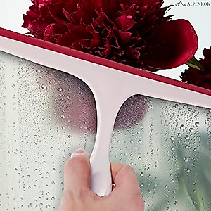 Window Cleaning Shower Glass Squeegee - 9.5Inch Small Squeegee for Shower Glass Door for Car Windshield Cleaner Tool Shower Door Window Cleaner - Mirror Cleaner Shower Squeegee for Tile with Good Grip