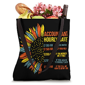 Accountant Hourly Rate Tax Accounting CPA Grad Bookkeeping Tote Bag