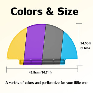 Silicone Baby Placemats, Food Catching Placemats for Kids Baby Toddlers, Toddler Placemat for Dining Table,2Pack,Blue/Purple