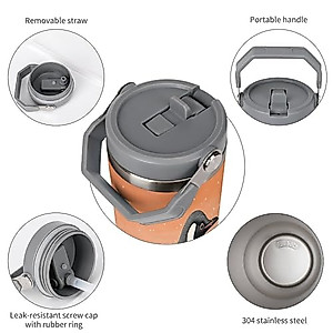 30oz Stainless Steel Insulated Tumbler with Flip Lid & Straw, Leakproof Travel Mug for Car, Hand Drawn Penguin Double Wall Vacuum Thermal Coffee Cup with Handle, Spill-Proof Design for Hot/Cold Drinks