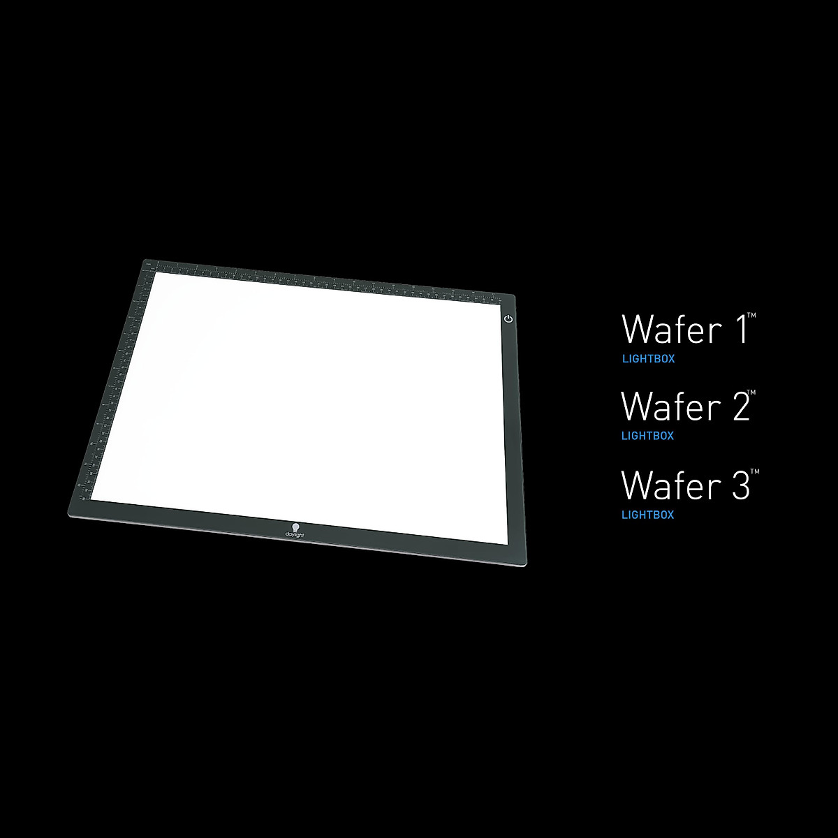 Daylight Wafer 3 LED Lightbox, Dimmable with Memory Function, Perfect for Tracing, Sketching, Scrapbooking and Other Craft Projects,18X23.5 inches, Black