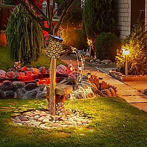 Solar Watering Can with Cascading Lights, Adorable Outdoor Hanging Solar Lantern, Durable Metal Waterproof Garden Lights Cute Addition for Garden Yards Rose Bush Patio Pathway Party