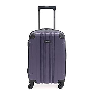 Kenneth Cole REACTION Out of Bounds Lightweight Hardshell 4-Wheel Spinner Luggage, Smokey Purple, 20-Inch Carry On