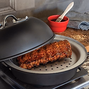 Nordic Ware Personal Size Stovetop Kettle Smoker, Black