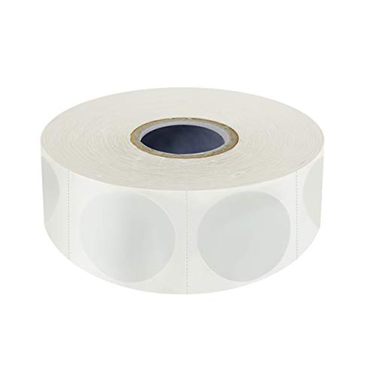 1500 PCS 1" Round Clear Transparent Package Envelope Mail Wafer Seal Sticker Labels Mega Bundle with Perforation Line in Roll