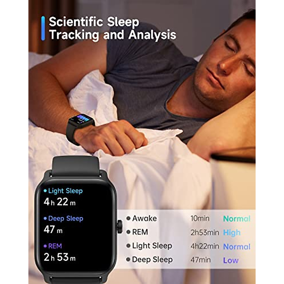 TOOBUR Smart Watch for Men Women Alexa Built-in, 1.8" IP68 Waterproof Fitness Watch with Call Function, Heart Rate & Sleep Monitor, 100 Sport Modes Fitness Tracker Android iOS Compatible