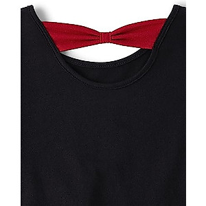 The Children's Place,and Toddler Girl Long Sleeve Fashion Shirts 4-Pack,Black | Classic RED 1 | Large Roses_Black | Rocker Plaid_Simply White,18-24 Monts