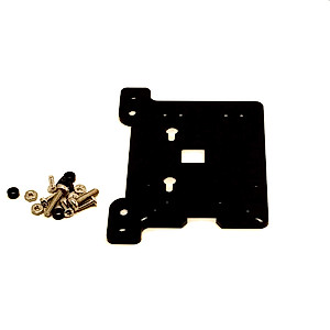 Zebra VESA Arm Mounting Plate - Acrylic - for Raspberry Pi5, 4 B, 3B+, 3, Pi 2, and Pi B+ Arduino: Black