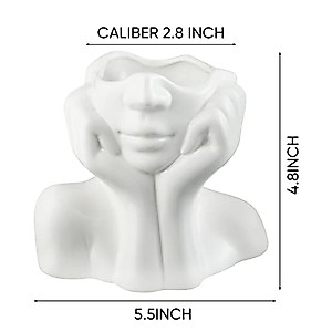 Female Form Face Vase Art Vase for Home Office Décor Feminist Decor Modern Body Flower Vase Female Body Ceramic Vase Modern Minimalism Nordic Style