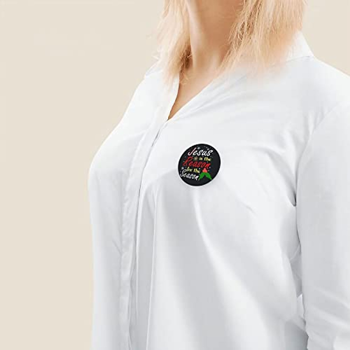 Christian Jesus is The Reason for The Season Pins Funny Christmas Stocking Stuffer Gifts Button Pins Buttons Badges Pins